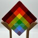 Rainbow Transparent Overlay 6” Square in Wood Stand - Etsy Canada