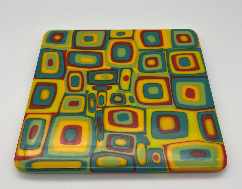 Stacked Fused Glass Multi-color Wall Hanging - Etsy