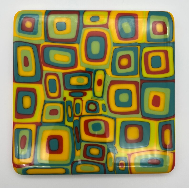 Stacked Fused Glass Multi-color Wall Hanging - Etsy