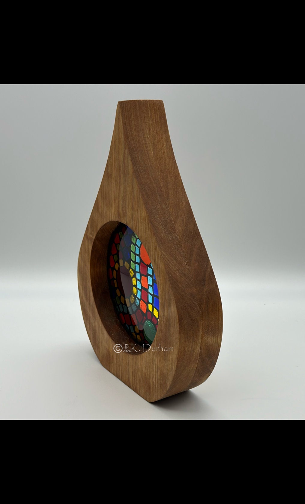 Splash of Color in Teardrop Wood Stand - Etsy