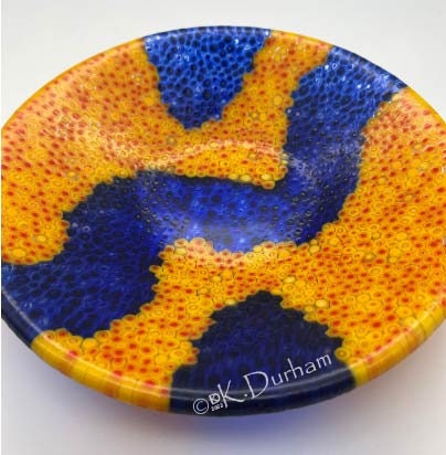 Blue, Yellow and Orange Murrini Bowl - Etsy