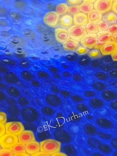 Blue, Yellow and Orange Murrini Bowl - Etsy