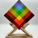 Rainbow Transparent Overlay 8” Square in Wood Stand - Etsy