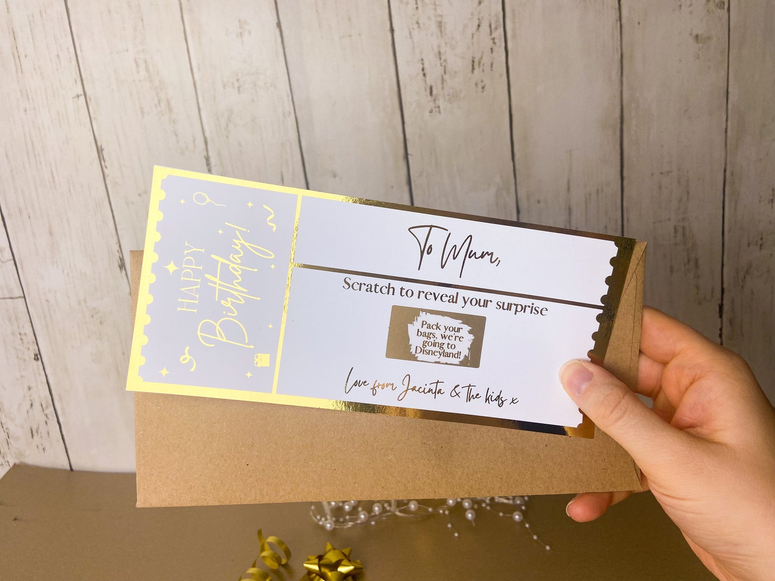 Scratch to Reveal Foil Ticket Gift Voucher Surprise Concert - Etsy