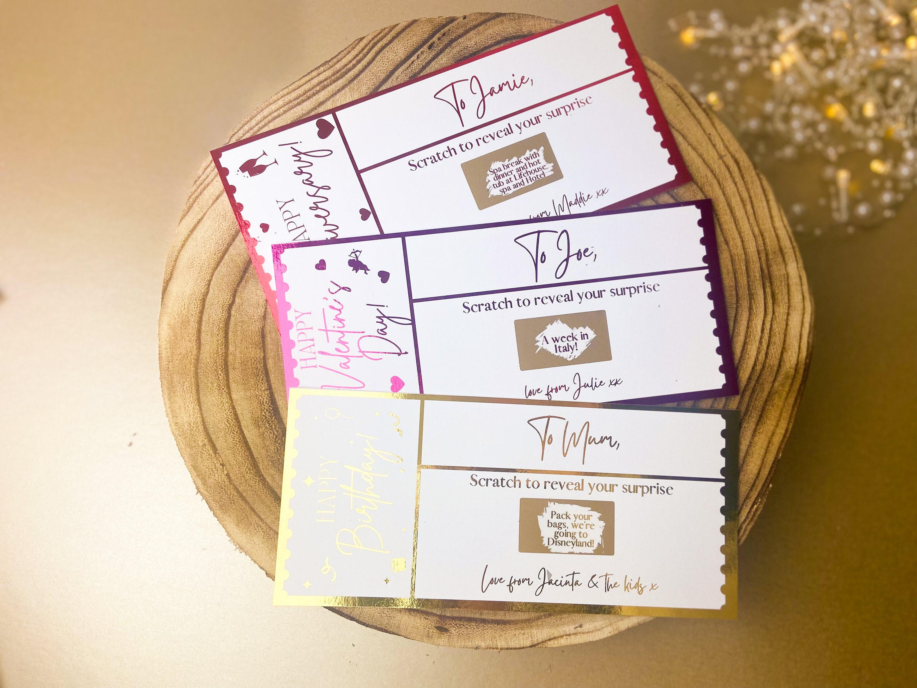Scratch to Reveal Foil Ticket Gift Voucher Surprise Concert - Etsy