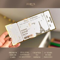 Paris Ticket, Airline Ticket Template, Paris Boarding Pass, Travel ...