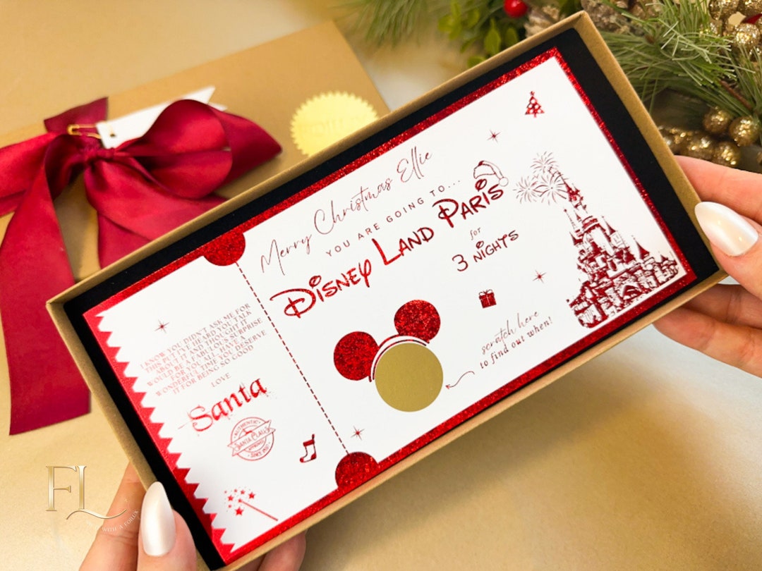 Disneyland Paris Ticket, Scratch Card, Disney Trip Announcement ...
