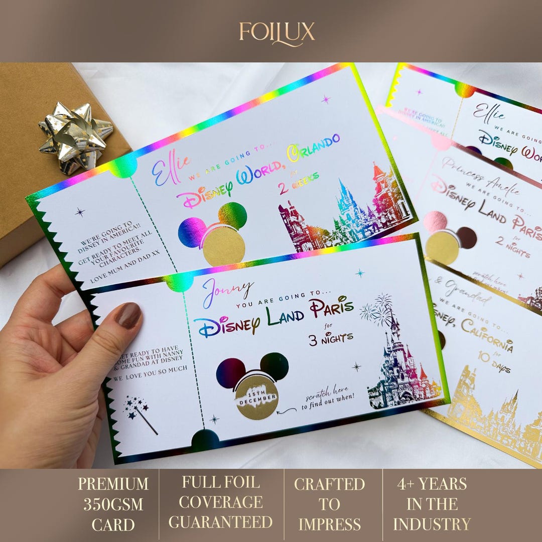 Disney Scratch Card, Disney Trip Announcement, Scratch and Reveal ...