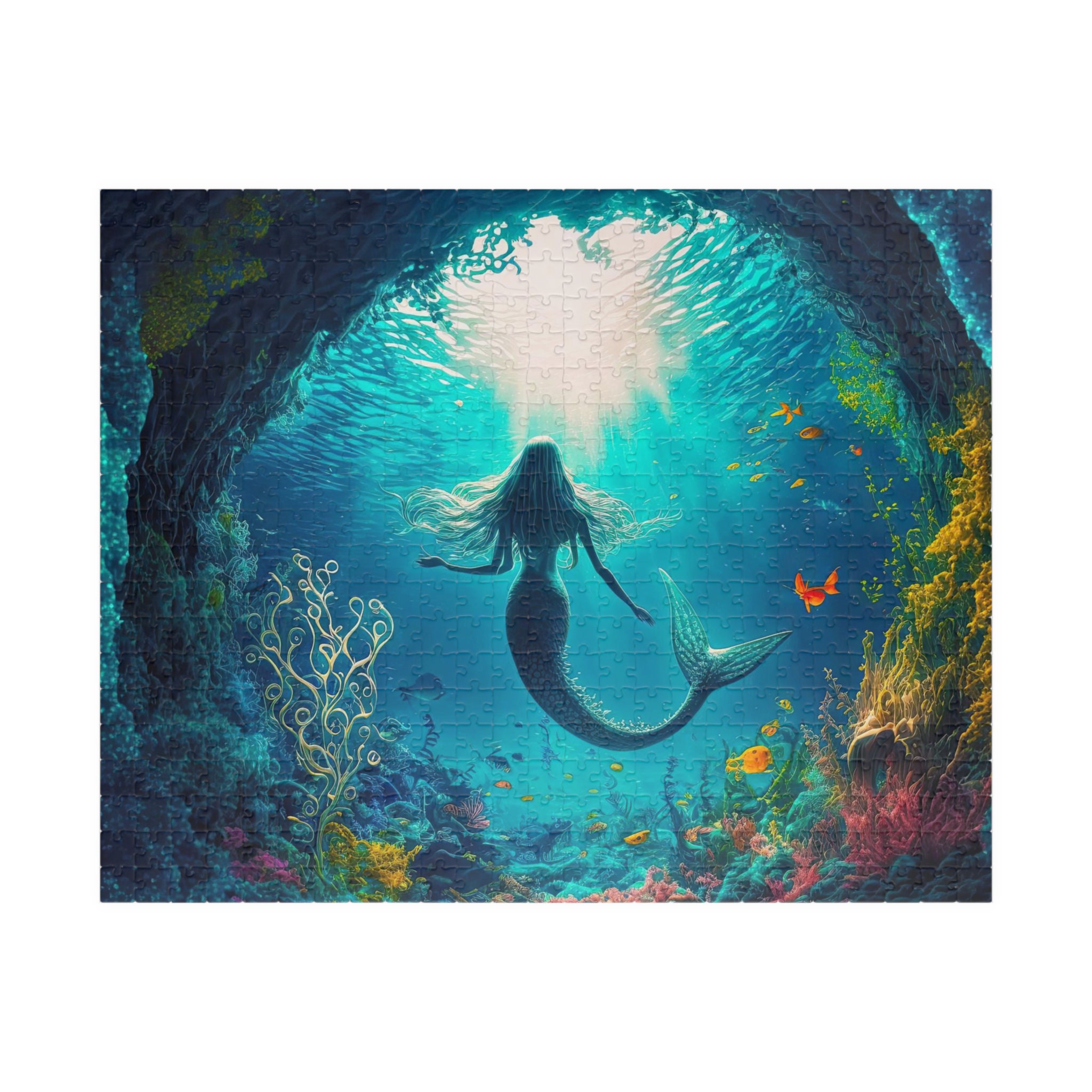 Mermaid Swimming Art