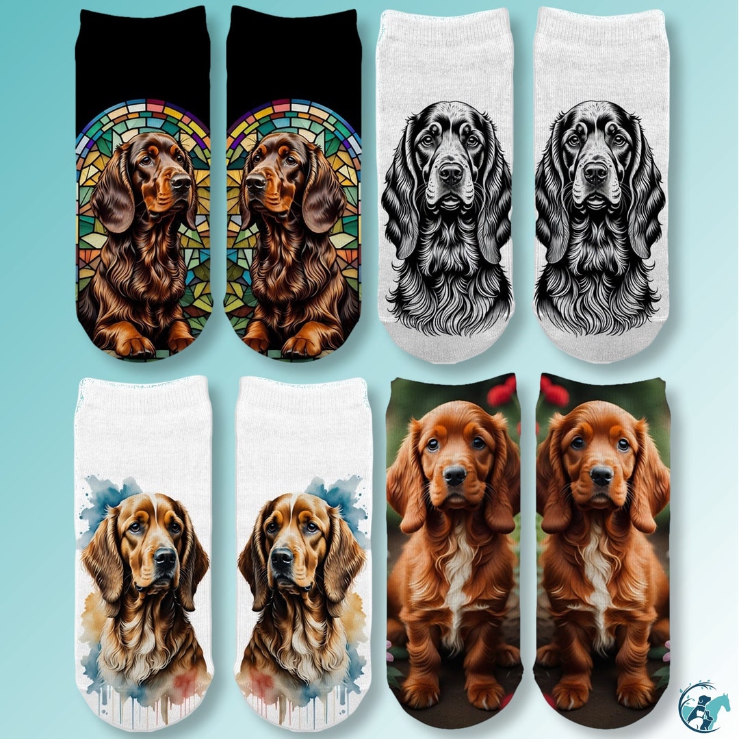 Cocker Spaniel Dog Breed Socks - No Show Ankle Footwear - Puppy Lover ...