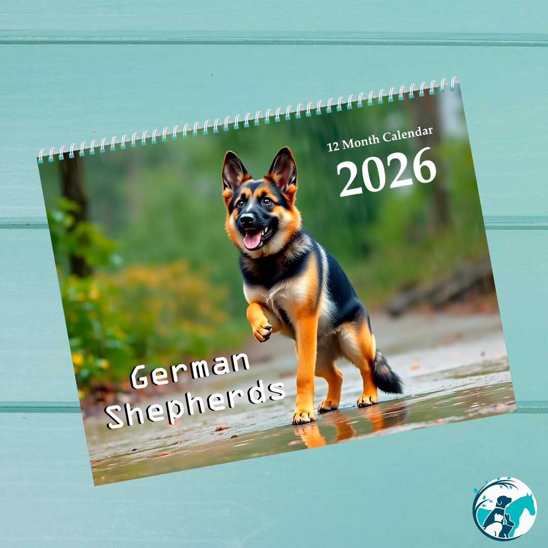 2026 German Shepherds 12 Month Calendar - Breed Dog and Puppy Lover ...