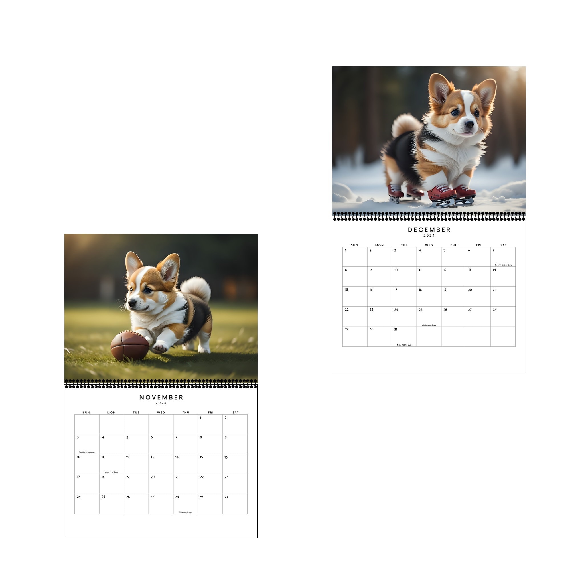 2024 Sporty Corgis Dog 12 Month Calendar Corgi Dogs and Puppies Monthly ...