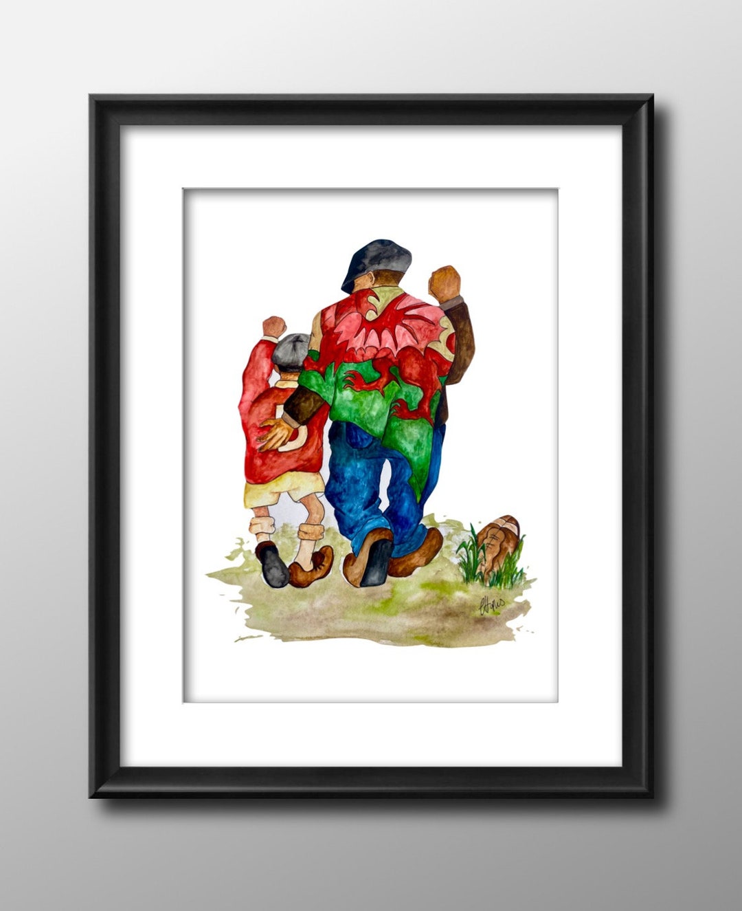 Welsh Rugby | Father & Son | Fine Art Print | Gifts | Nostalgic | Rugby ...