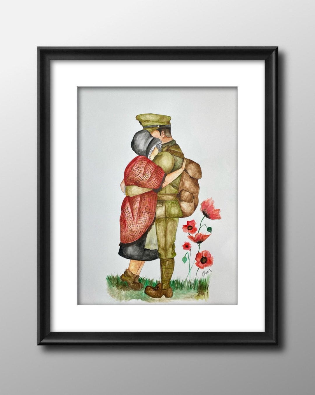 Remembrance Day | Poppy Day | Soldier Art | Art Print | Cwtch | Hug ...