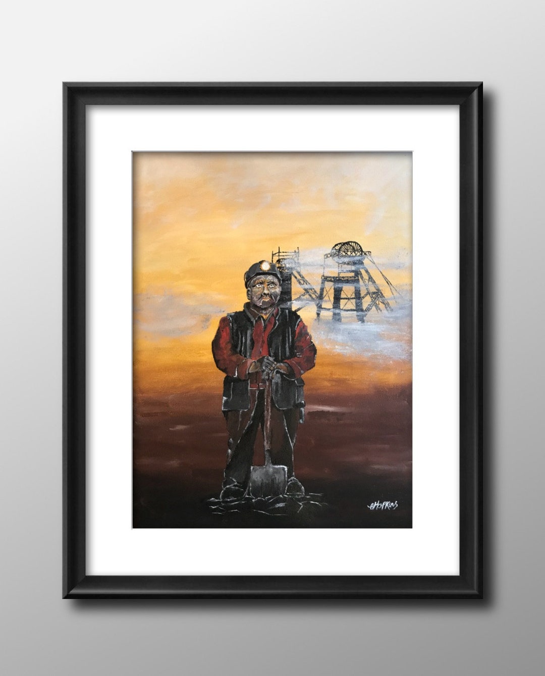 Welsh Coal Miner Art Print: Signed Limited Edition - Etsy