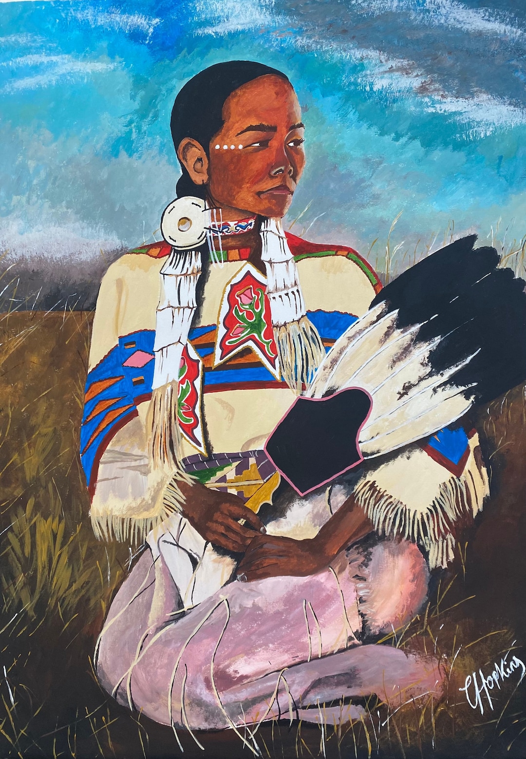 Native American Print, Indian Tribe Woman. Native American Art. - Etsy