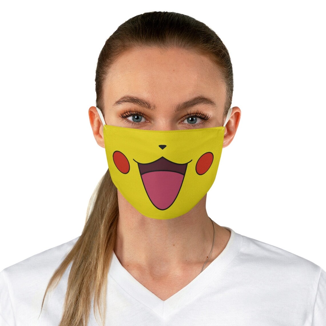 Pokemon Inspired Face Mask Pikachu cartoon face mask Funny | Etsy