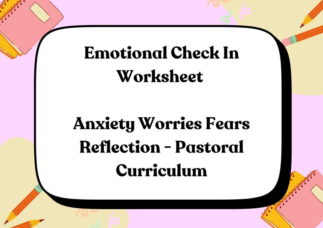 Teen Emotional Check-in Worksheet: Anxiety & Worry Reflection ...