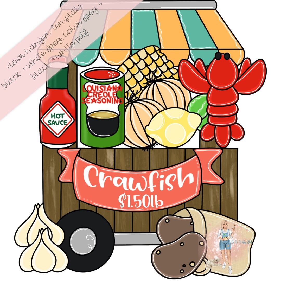 TEMPLATE | Summer Template | Summer Stand | Summer | Crawfish Template ...