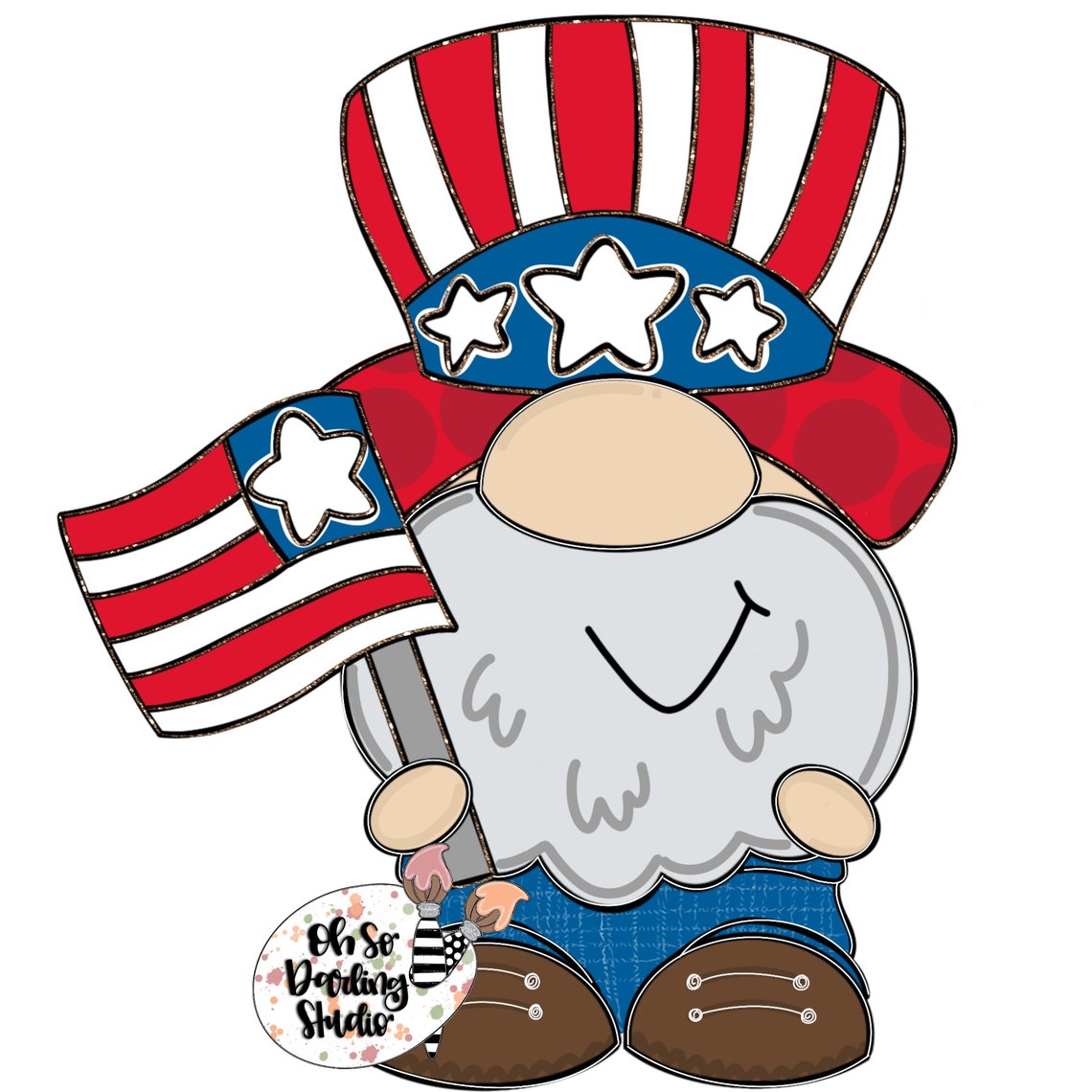 TEMPLATE Uncle Sam Gnome Template Uncle Sam Template - Etsy