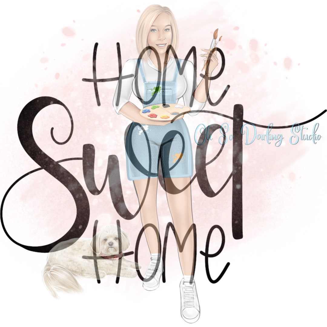 Home Sweet Home Lettering Template (digital Download) - Etsy