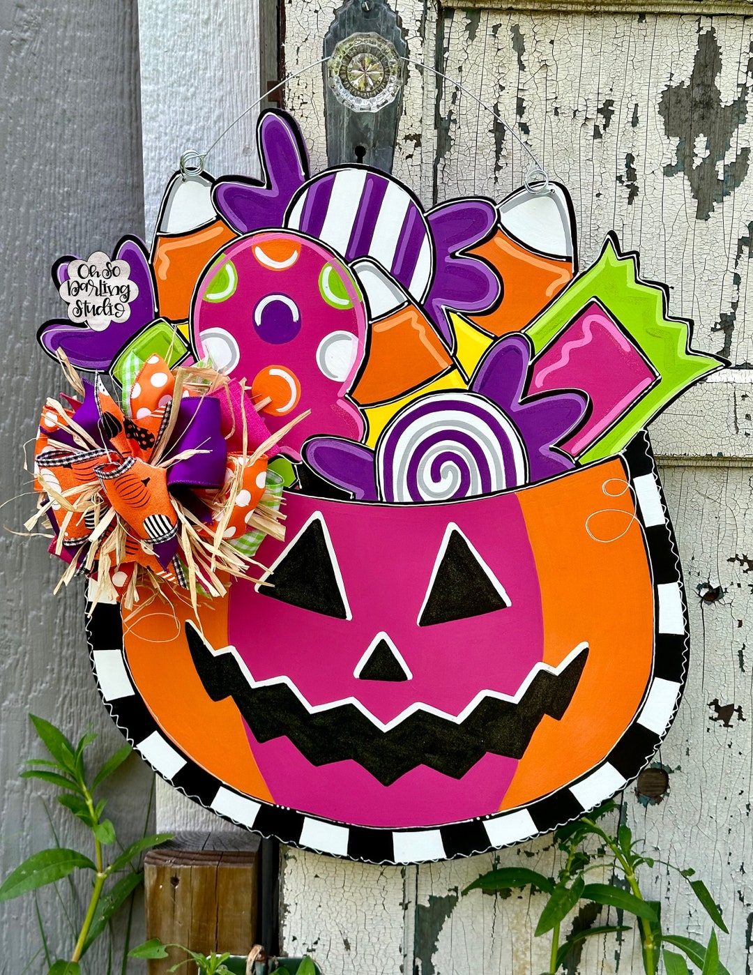 Door Hanger, Attachment, Halloween Door Hanger, Trick or Treat Door ...