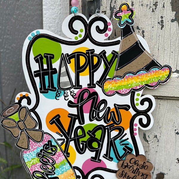 New Year Door Hanger - Etsy