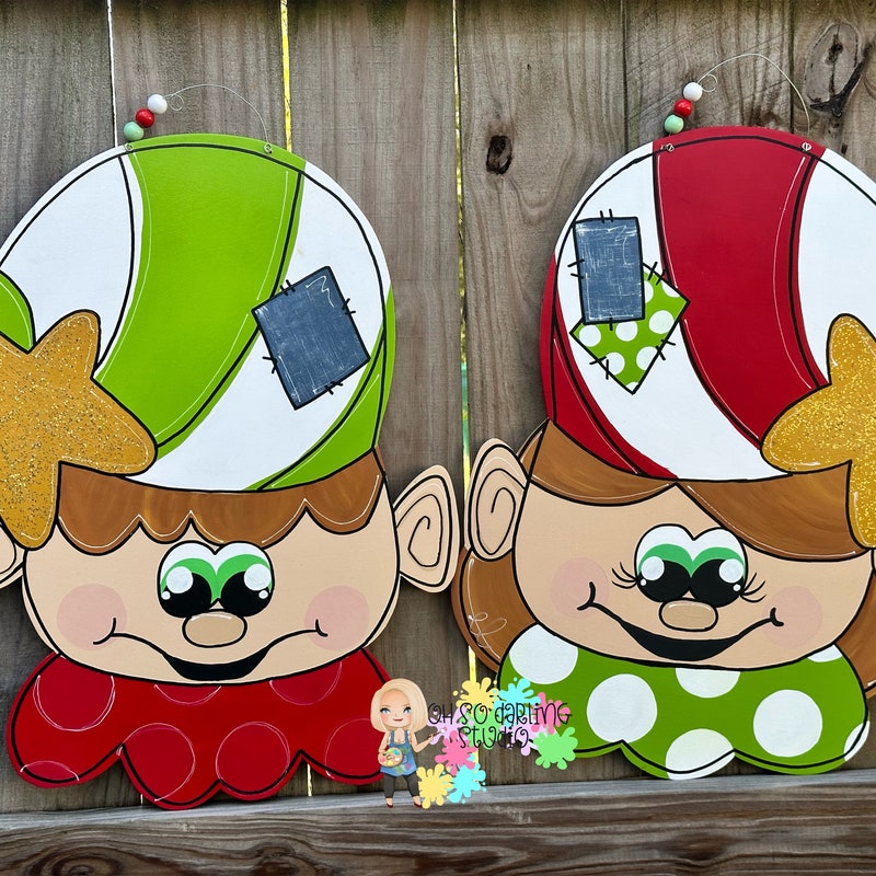 Elf Door Hanger Template - Etsy