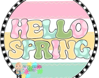 Spring Door Hanger Template | Digital Template | Door Hanger Template ...