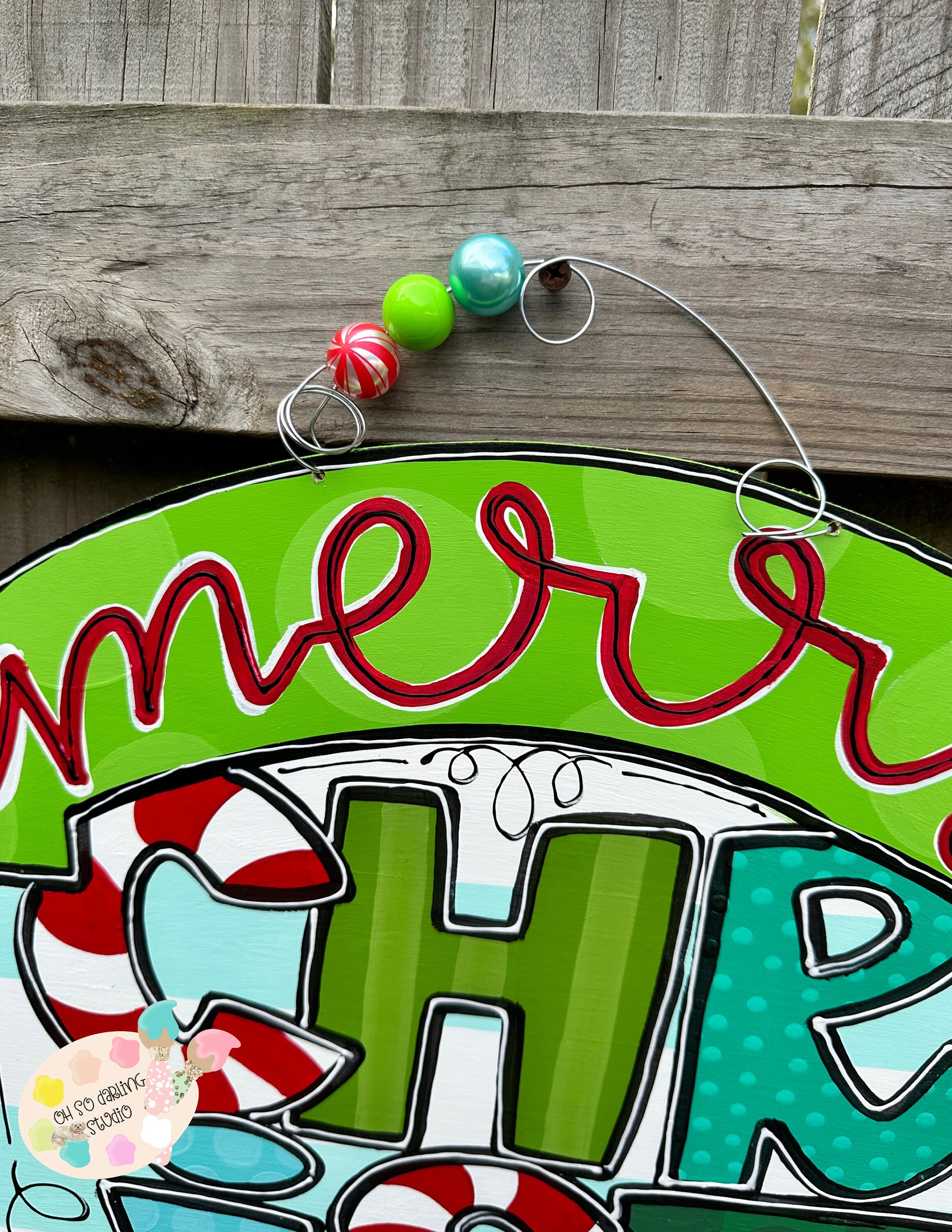 Handmade Christmas Door Hanger: Painted Birch Attachment - Etsy