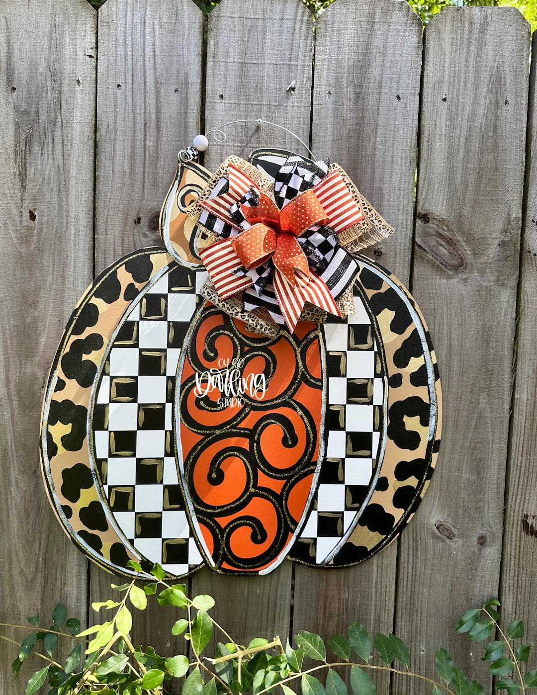 Fall Pumpkin Door Hanger/attachment: Hand-painted Fall Decor - Etsy