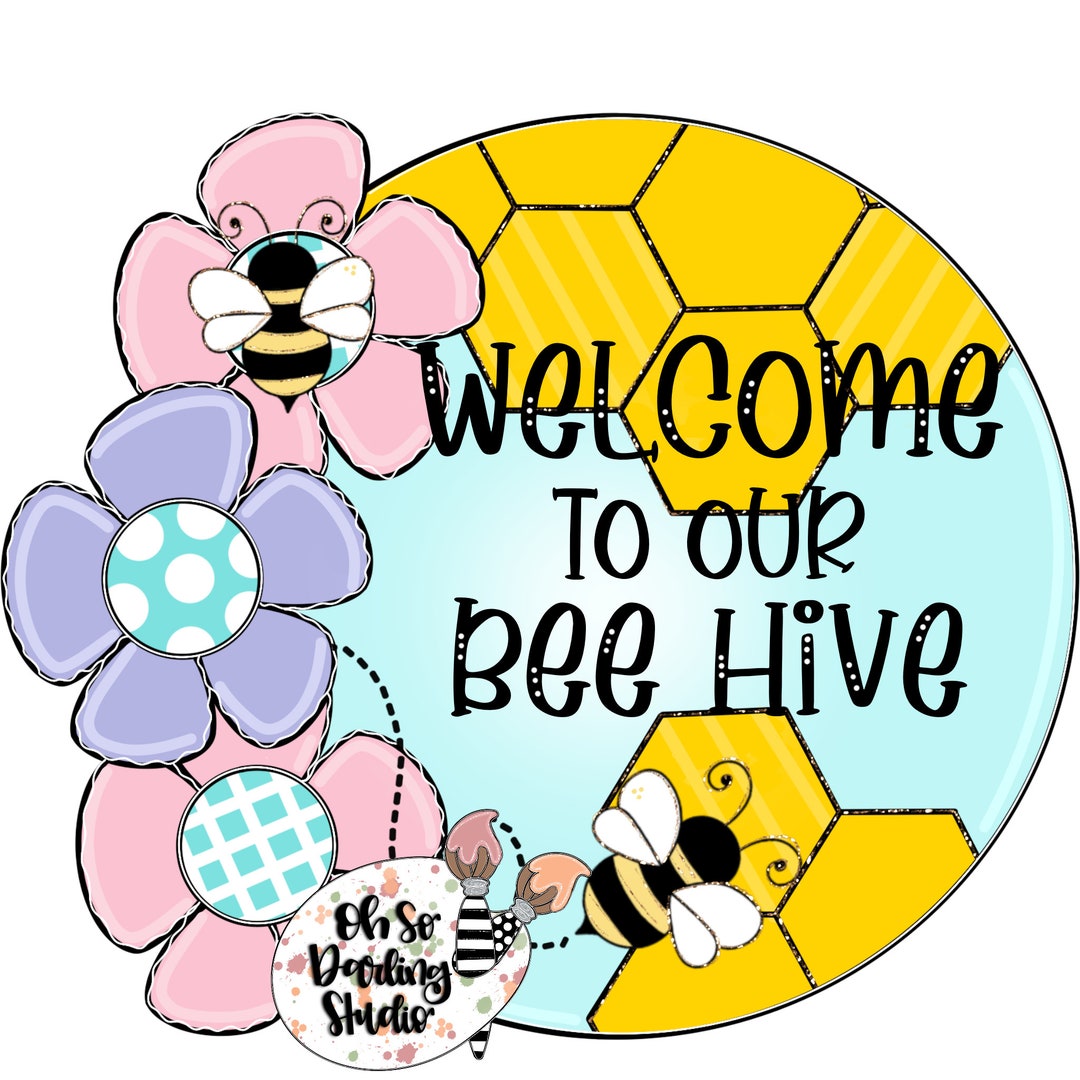 TEMPLATE | Spring Template | Spring Door Hanger Template | Spring | Bee ...