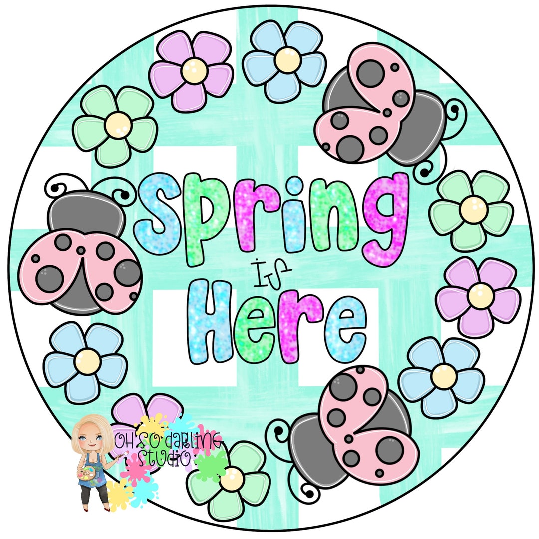TEMPLATE | Door Hanger Template | Spring Template | Ladybug Template ...