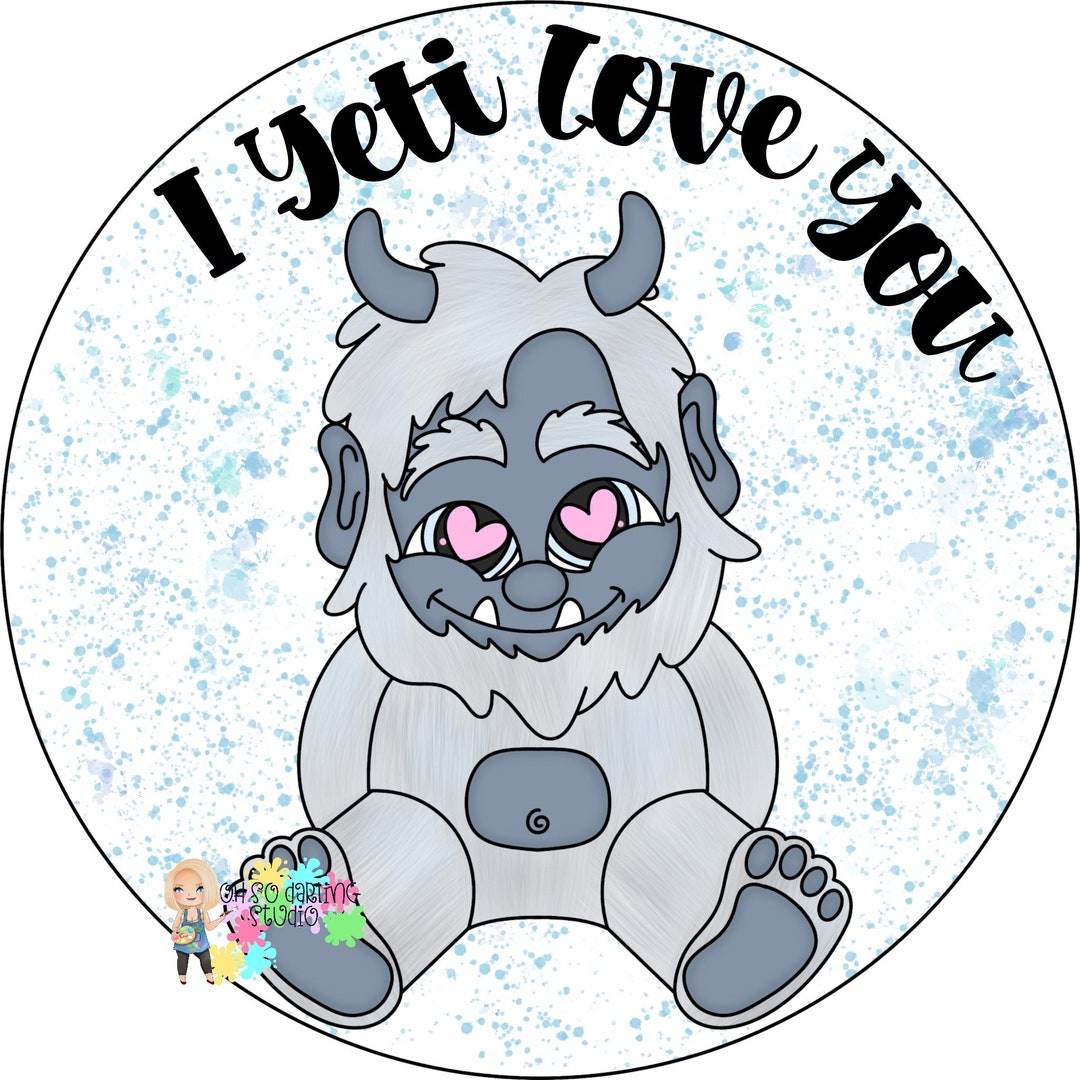 Valentine Yeti Door Hanger Template (digital Download) - Etsy