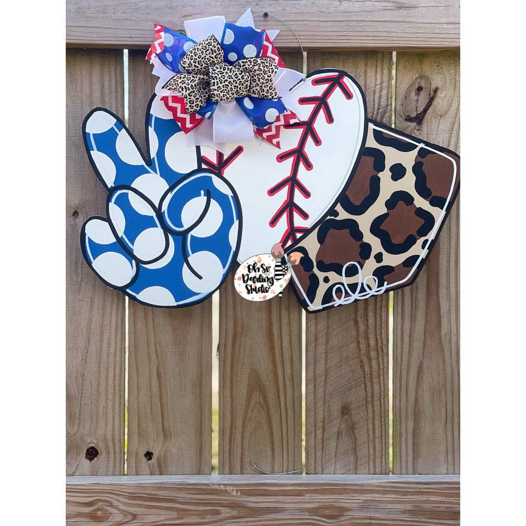 Door Hanger | Baseball Door Hanger | Baseball | Peace Love Baseball ...
