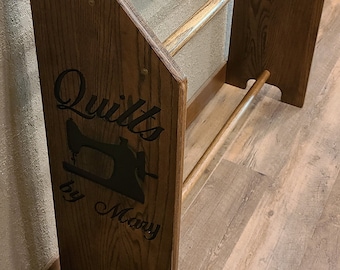 Solid Oak Quilt Rack | Etsy