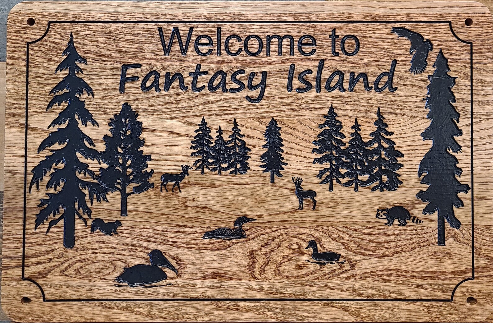 Critters Family Cabin Signs, Welcome or Lake Home Signs, Personalized ...