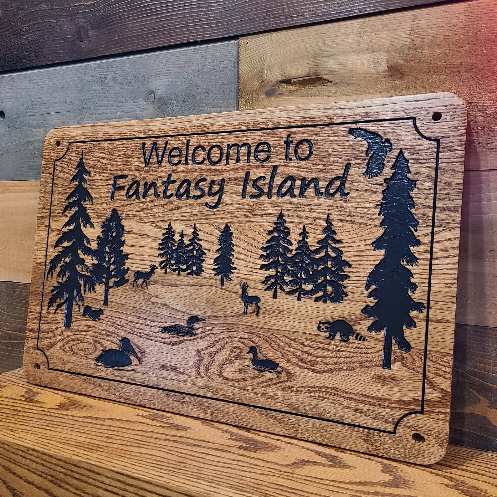 Critters Family Cabin Signs, Welcome or Lake Home Signs, Personalized ...