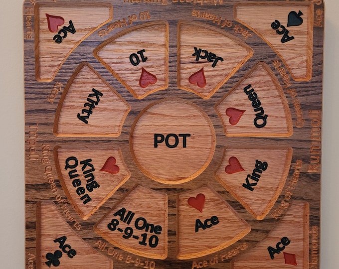 16x16 Solid Red Oak Tripoli, Michigan Rummy or Rummoli Board Fast Free ...