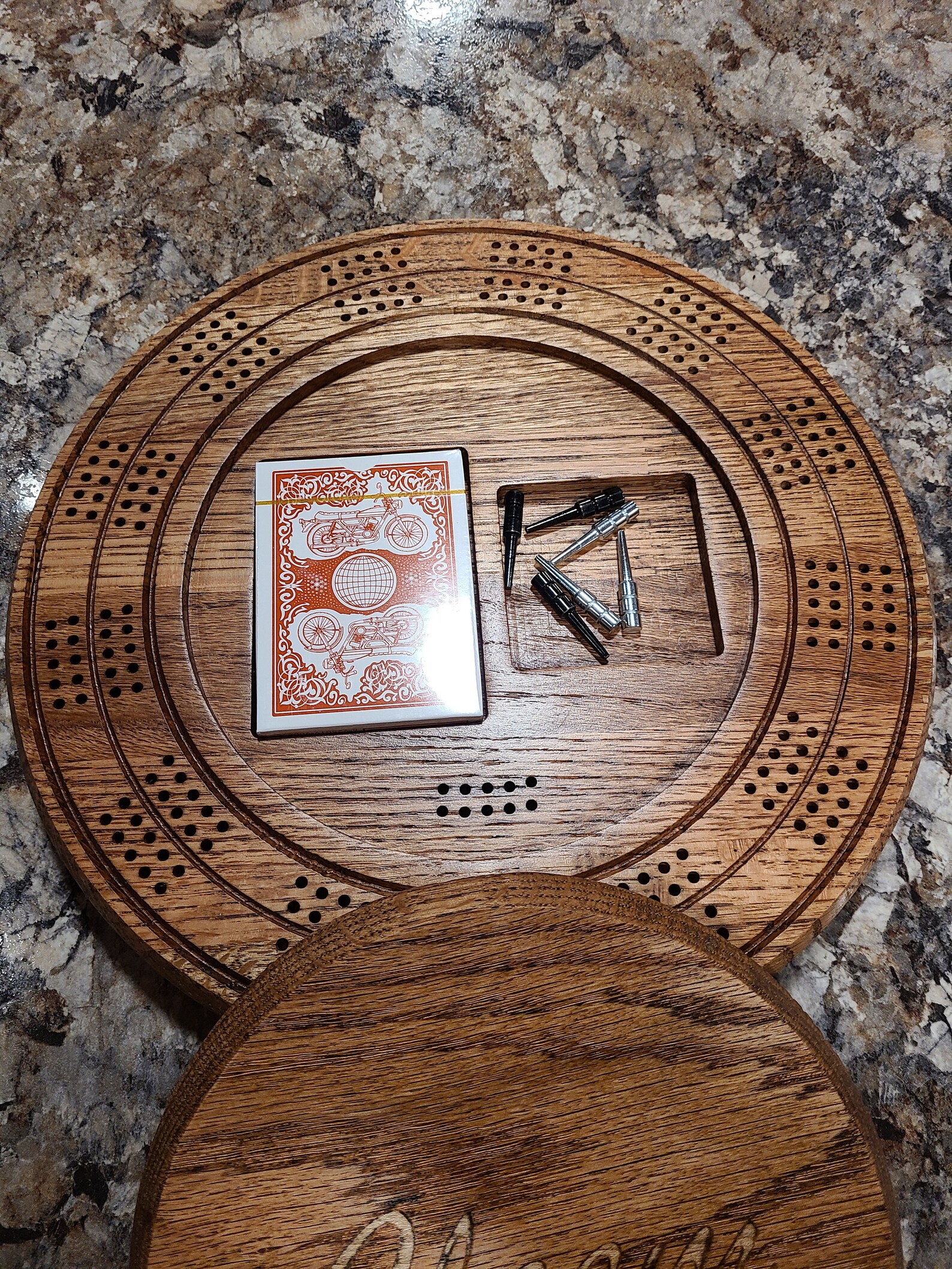 Round Cribbage Board With Custom Lid – Fast Free Domestic Shipping - Etsy