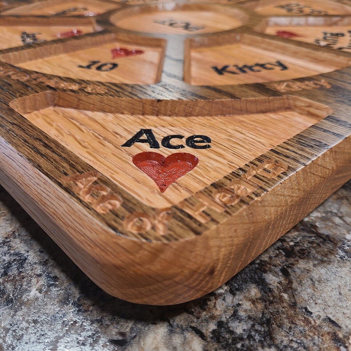 Limited Edition Solid Red Oak 6-7-8 Tripoli, Michigan Rummy or Rummoli ...