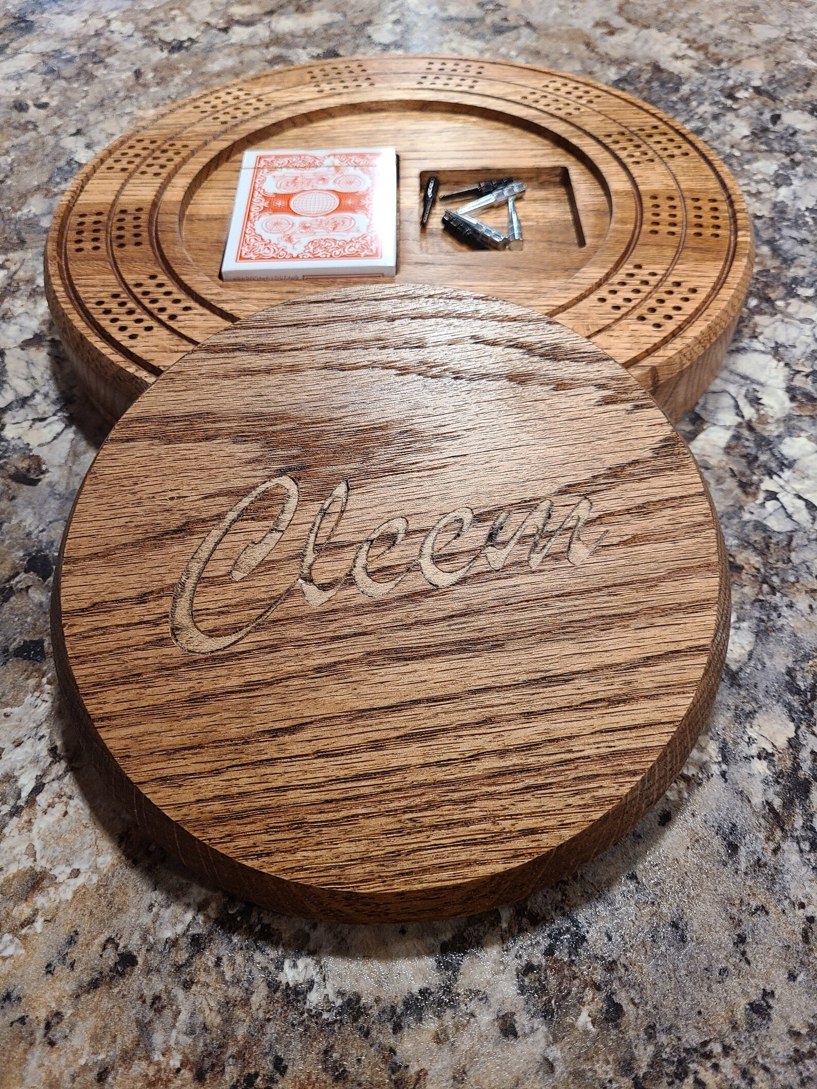 Round Cribbage Board With Custom Lid – Fast Free Domestic Shipping - Etsy