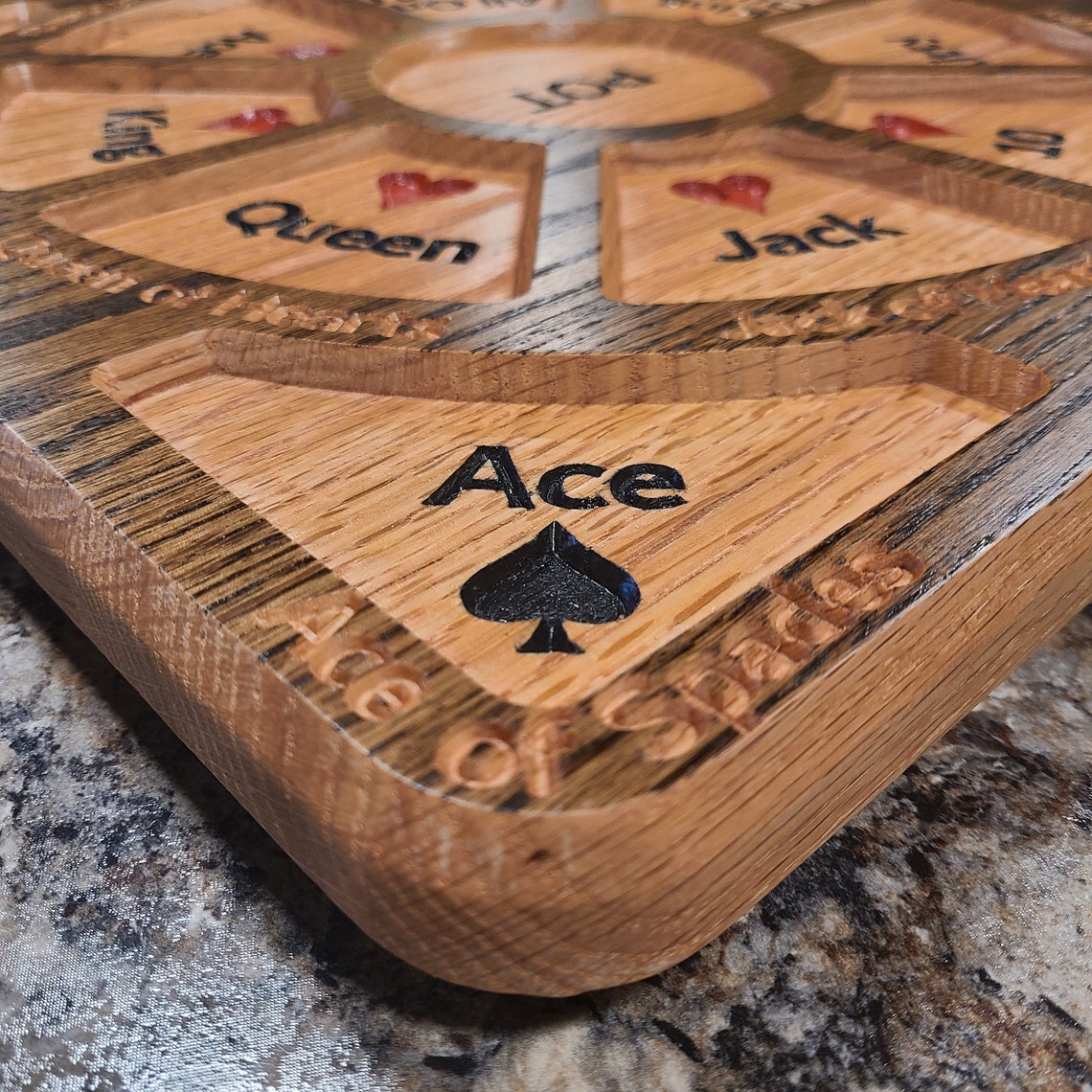 20x20 6-7-8 Solid Red Oak Tripoli, Michigan Rummy or Rummoli Board Fast ...
