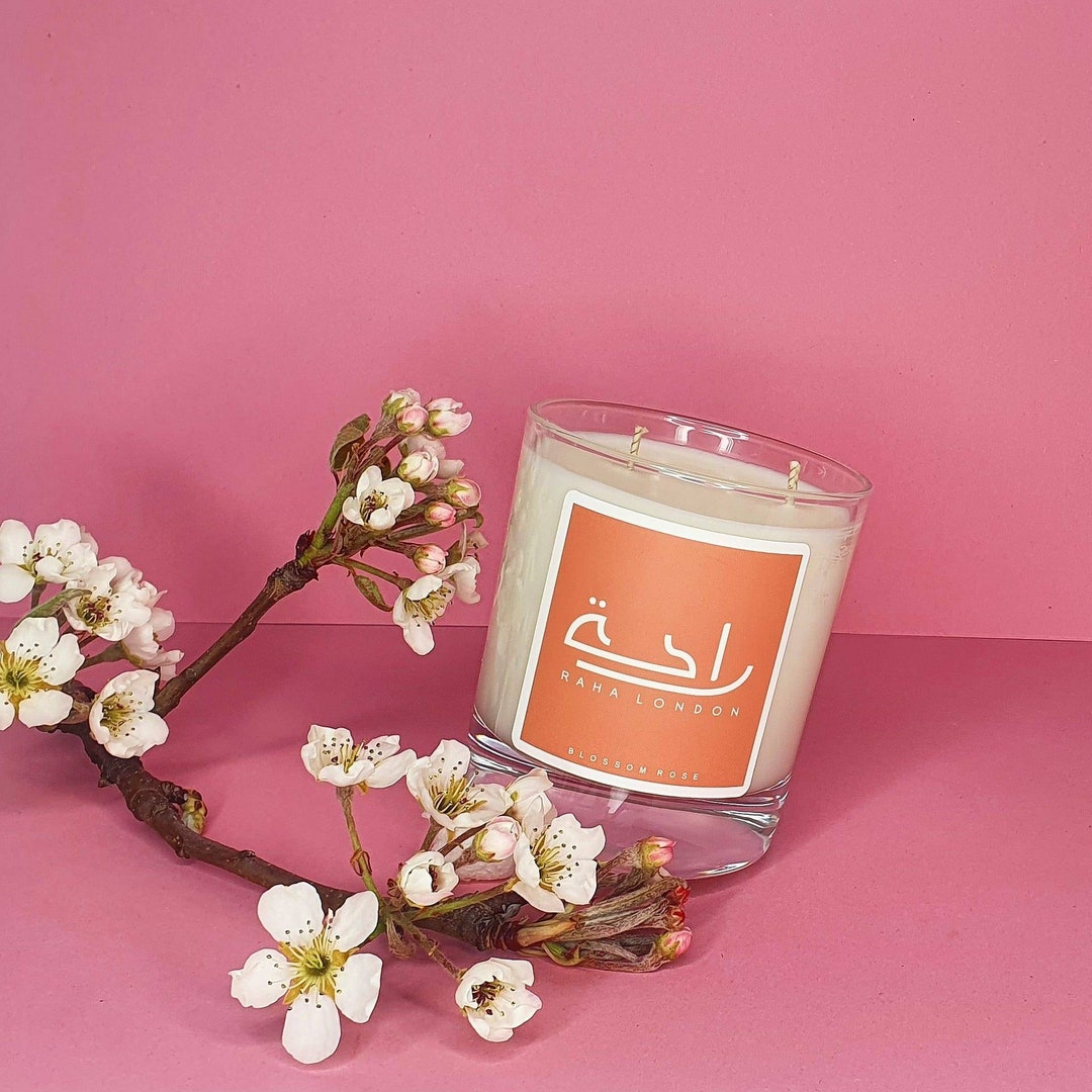 Floral Sweet Blossom Rose Soy Wax Candle Vegan Natural - Etsy UK