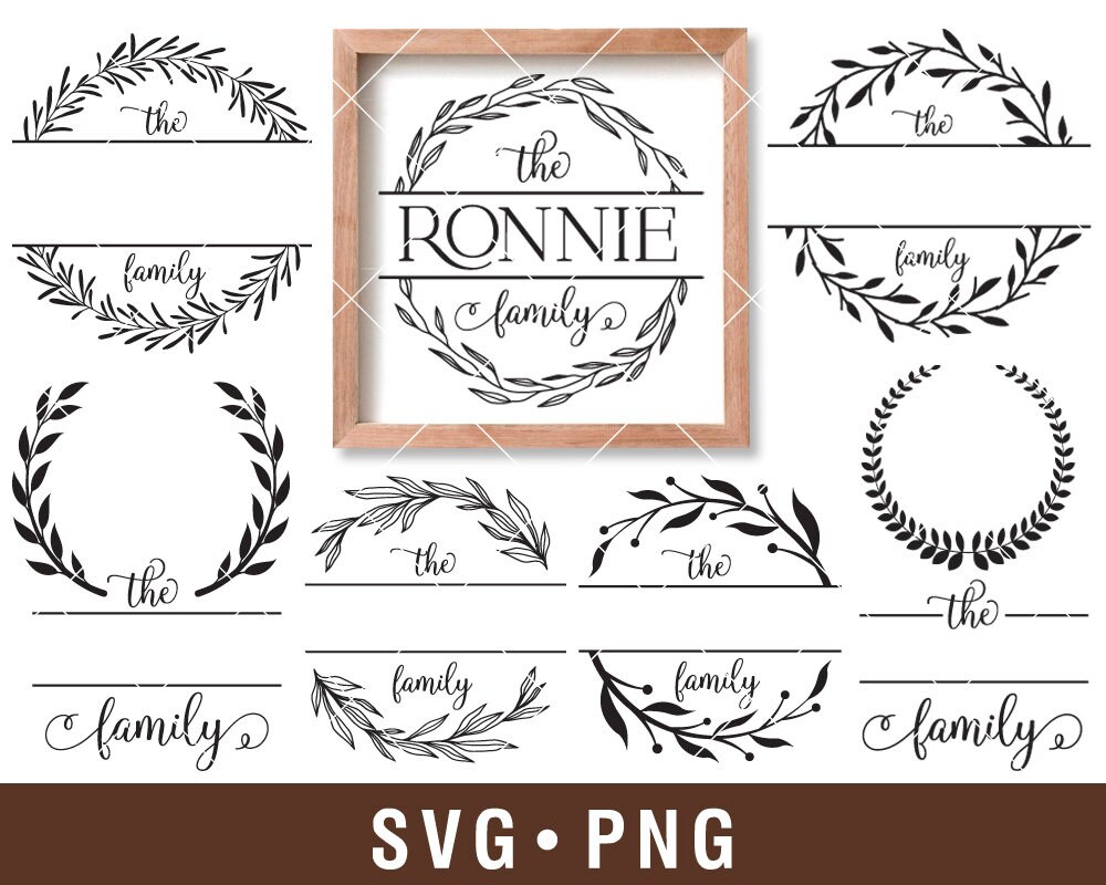 Family Name Monogram Svg Bundle Wedding Monogram Split | Etsy