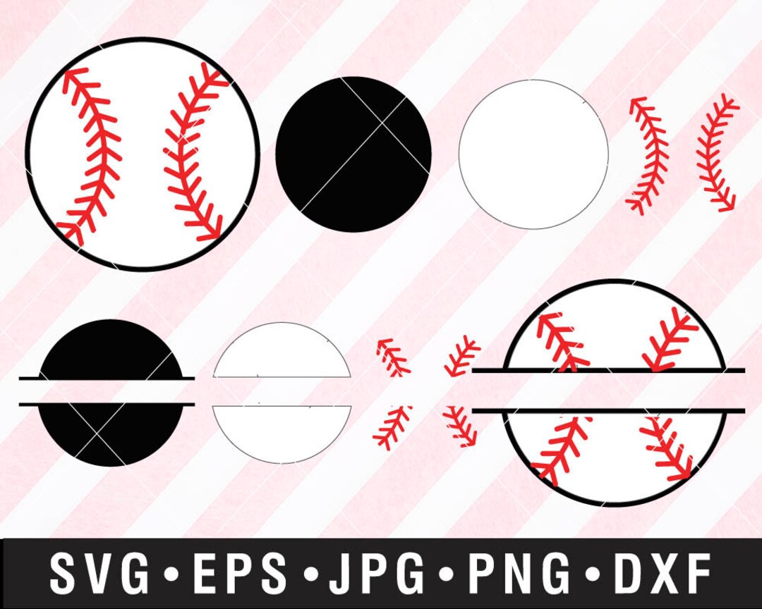 Split Baseball SVG Split Baseball Cut Files Split Baseball - Etsy