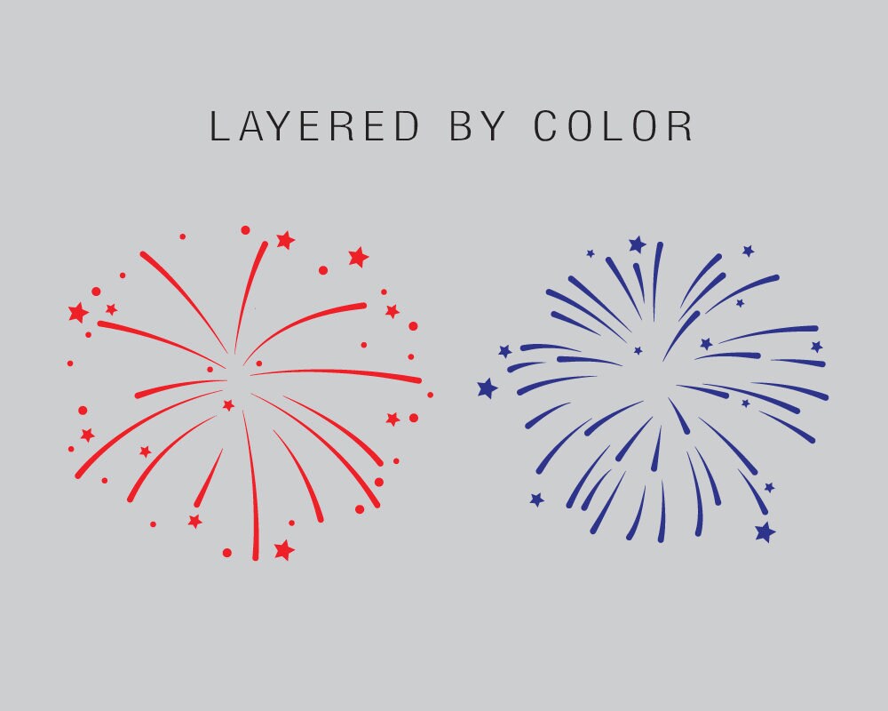 4th of July Fireworks SVG Fireworks SVG Fireworks Clipart - Etsy