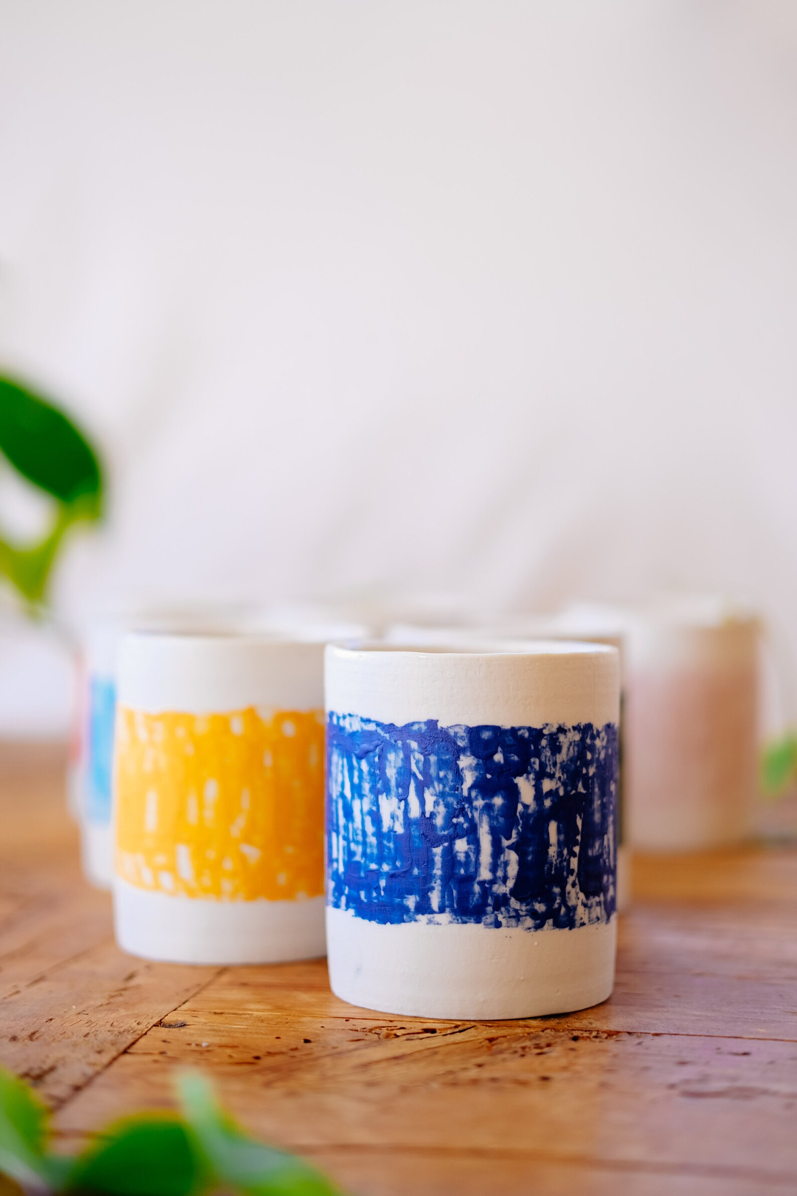 Large Colorful Bohemian Porcelain Cups - Etsy