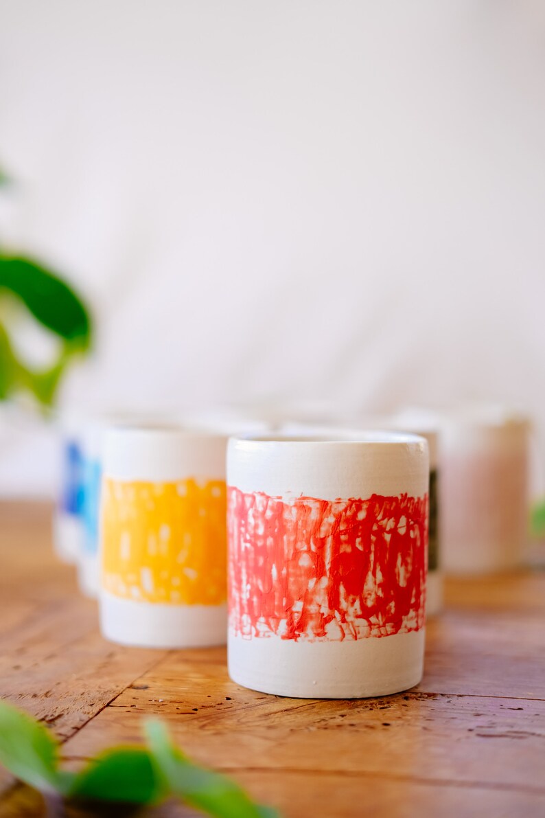 Large Colorful Bohemian Porcelain Cups - Etsy