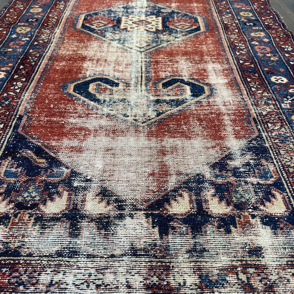 Distressed Rug - Etsy